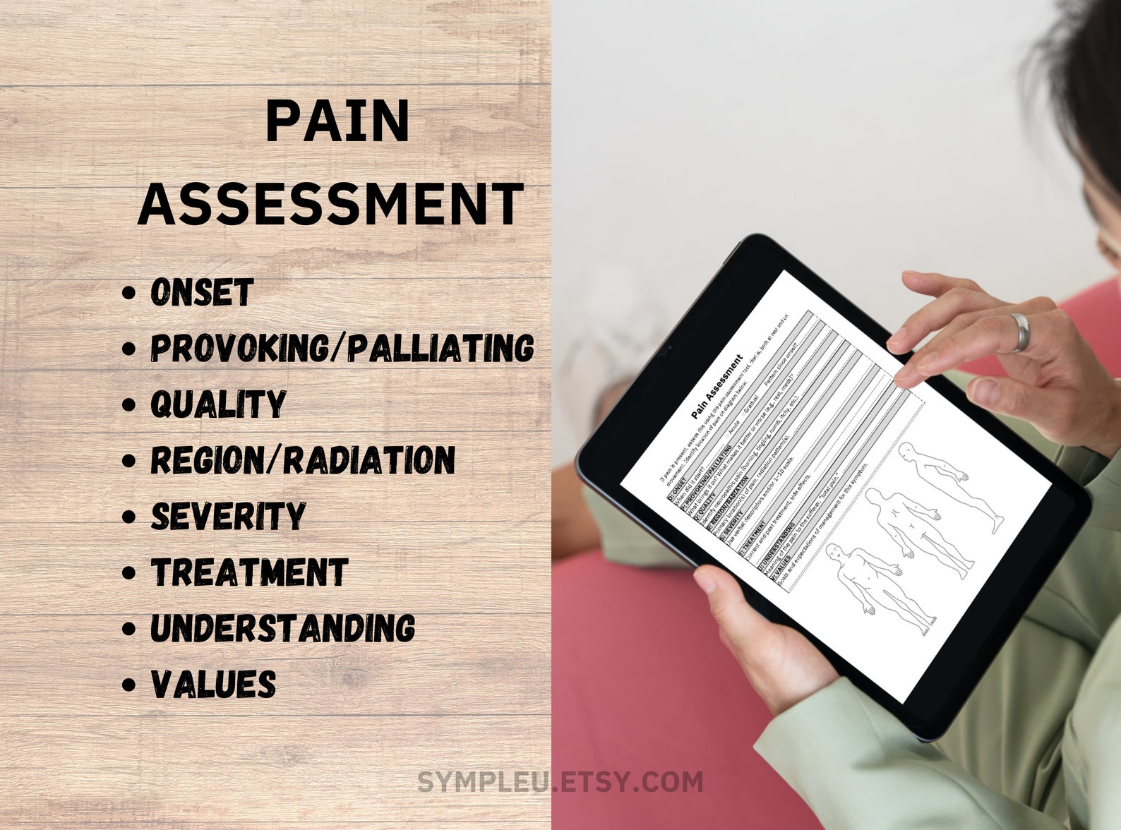 Head-to-toe Assessment Template, Pain Assessment Guide & Checklist ...