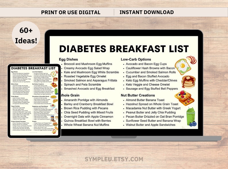Diabetic Breakfast List, Diabetes Breakfast Ideas, Diabetes Food List ...