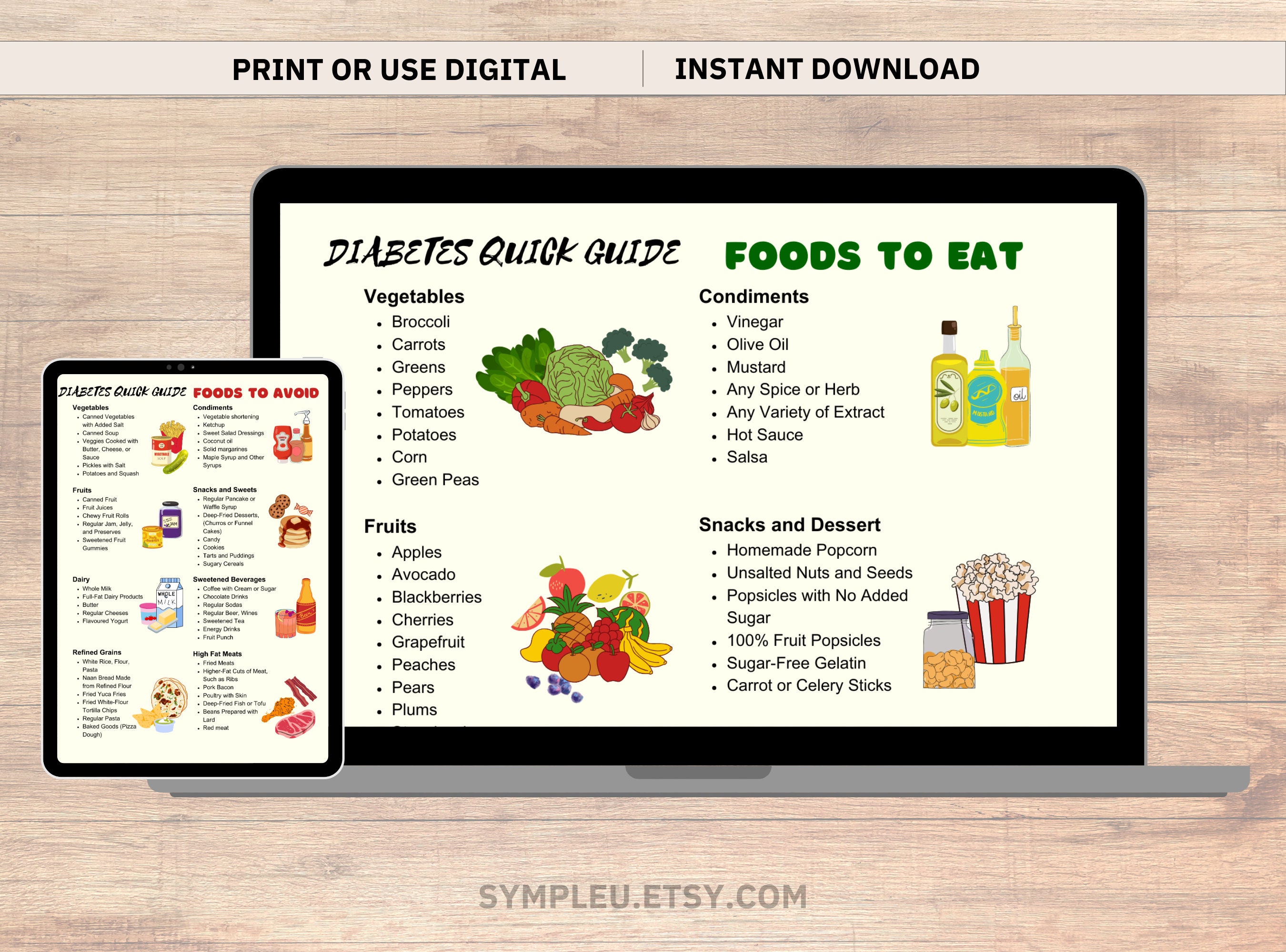 Diabetes Food List, Diabetic Food Chart, Diabetic Diet Sheet, Diabetic ...