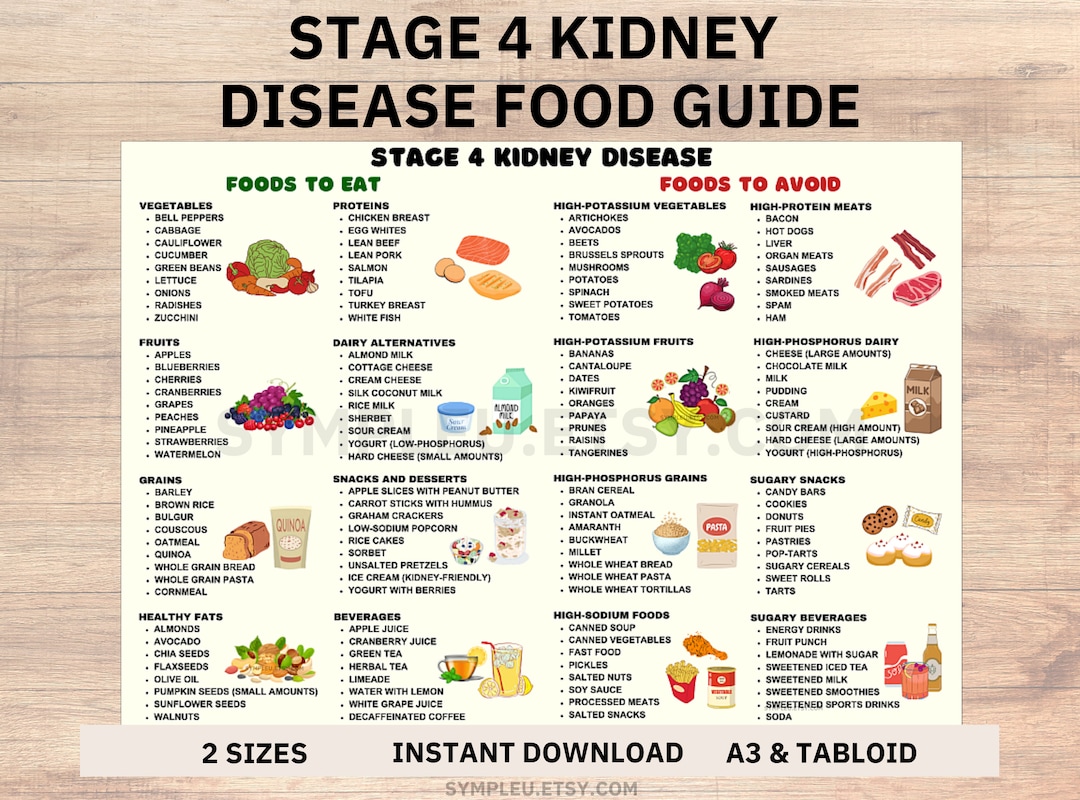 Stage 4 Kidney Disease Food List, Kidney Friendly Food List, Kidney ...
