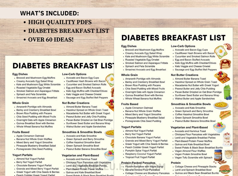 Diabetic Breakfast List, Diabetes Breakfast Ideas, Diabetes Food List ...