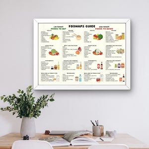 FODMAP Poster, Fodmap Food List, Fodmap Diet Guide, Low Fodmap, High ...