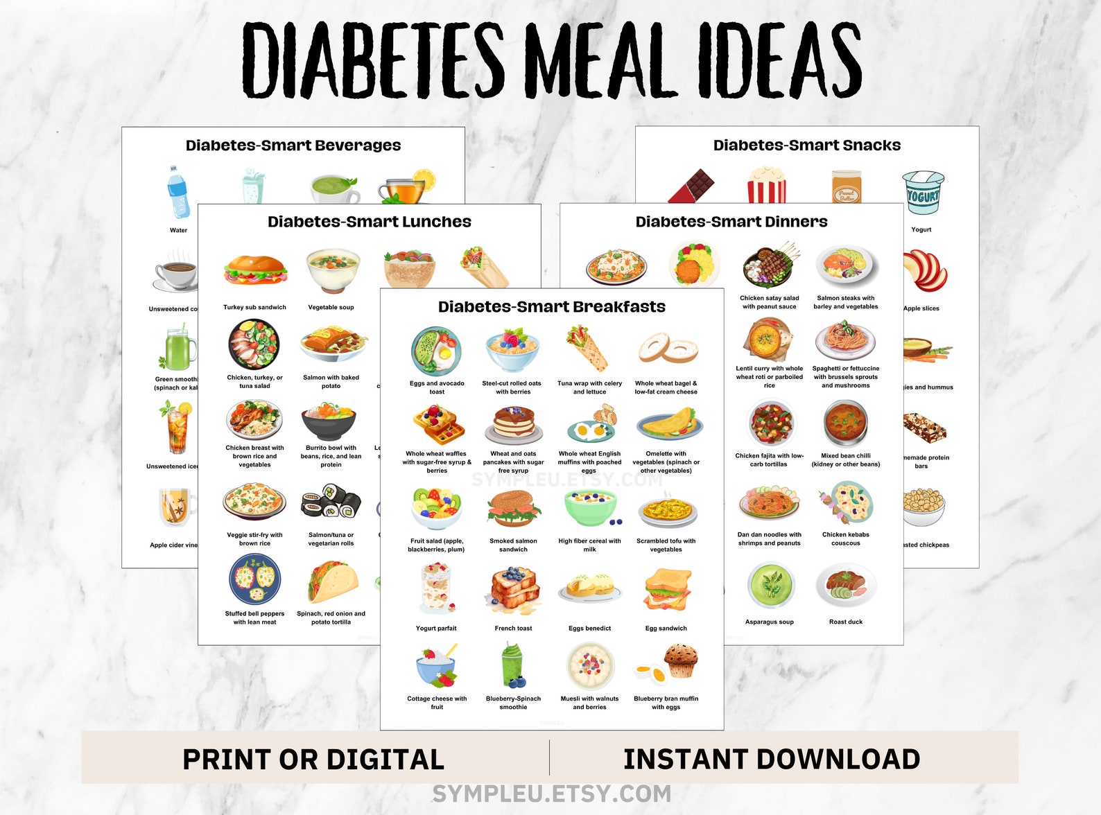 Diabetes Meal Ideas, Diabetic Food Chart, Diabetic Diet Sheet, Diabetic ...