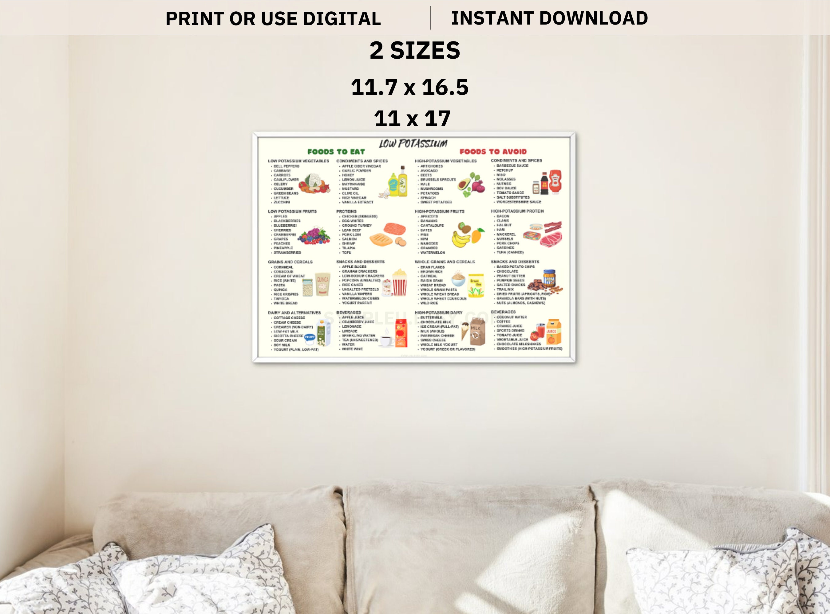 Low Potassium Diet Food List, Kidney Disease, Renal Diet, Potassium ...