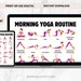 Morning and Evening Yoga Routine, Yoga Sequence, Yoga Poses Art Print ...