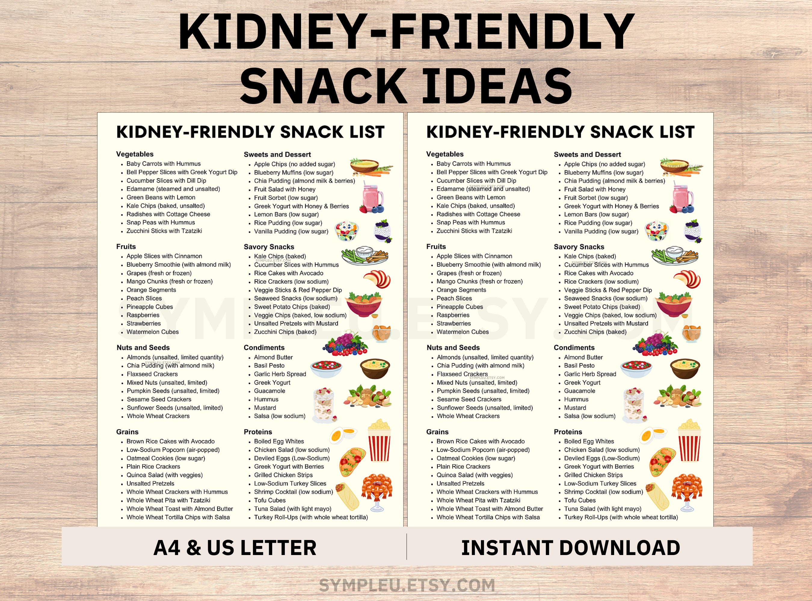 Kidney Friendly Snack List, Stage 4 Kidney Disease Snack Ideas for ...