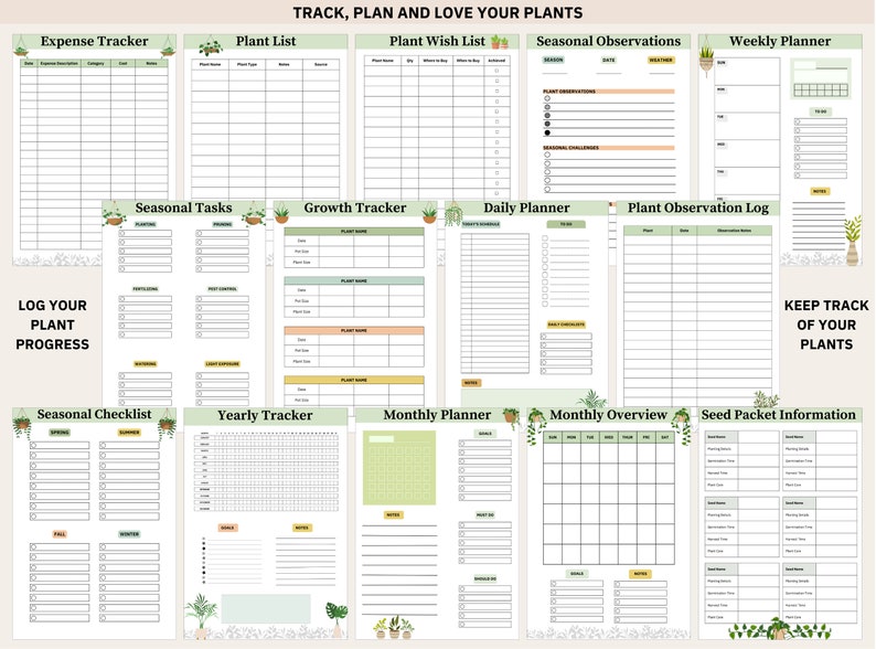 Houseplant Planner Printable, House Plant Journal, Printable Plant Care ...
