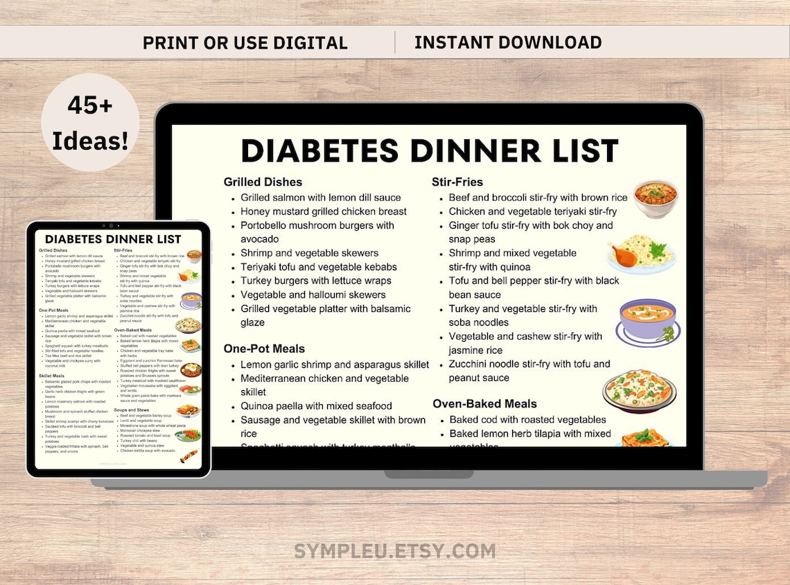 Diabetic Dinner List, Diabetes Dinner Ideas, Diabetes Food List ...