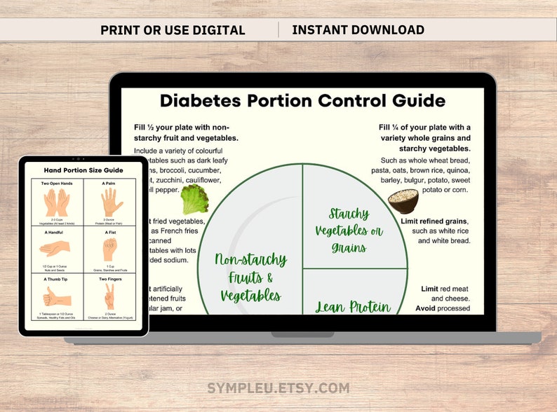 Diabetes Plate Method, Hand Portion Size Guide, Diabetic Food List ...