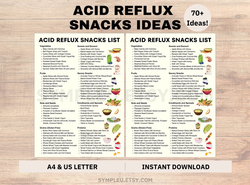 Acid Reflux Snacks List for Gerd Snack Ideas, Acid Reflux Food List ...