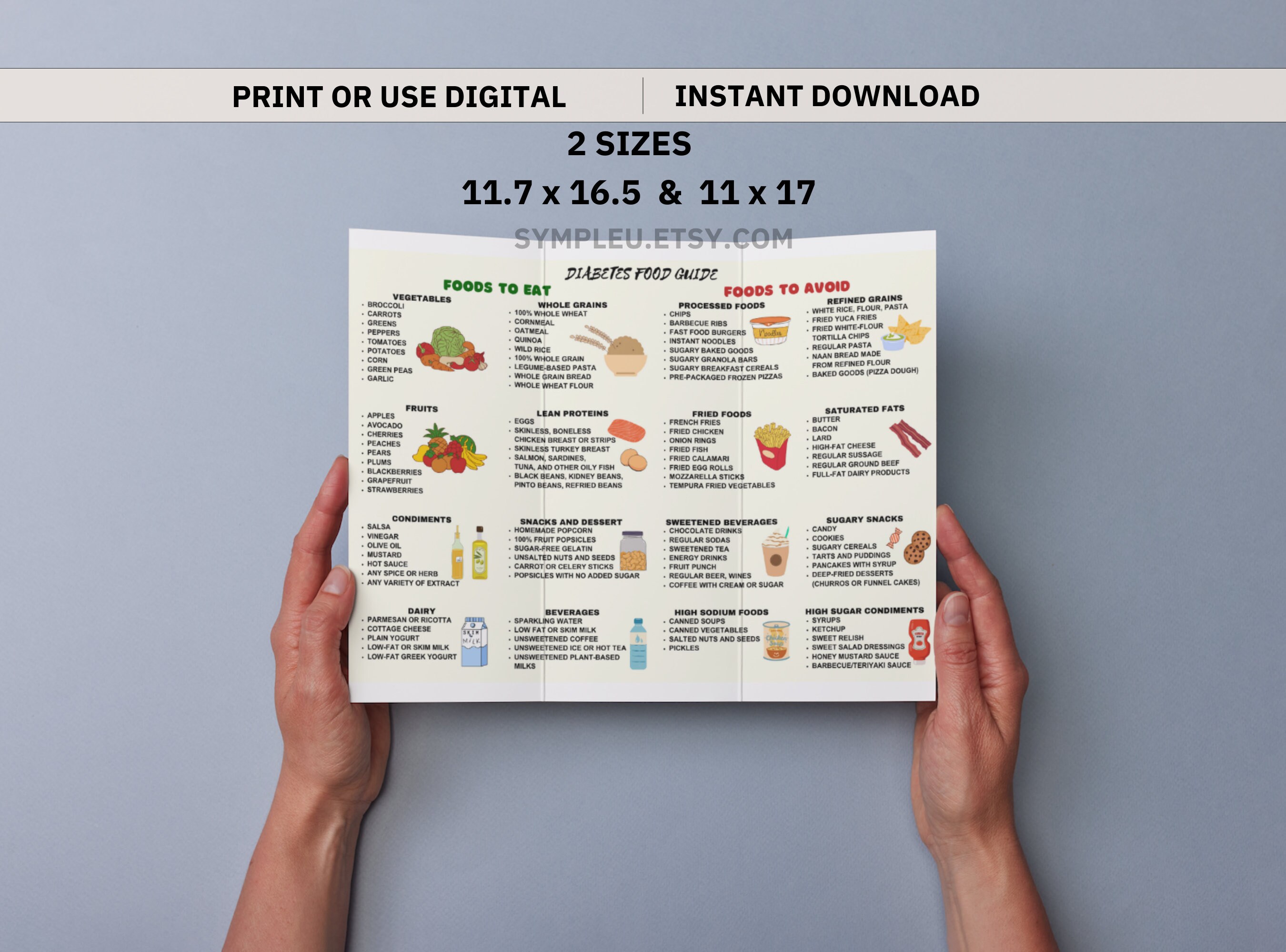 Diabetes Food List, Diabetic Food Chart, Diabetic Diet Sheet, Diabetic ...