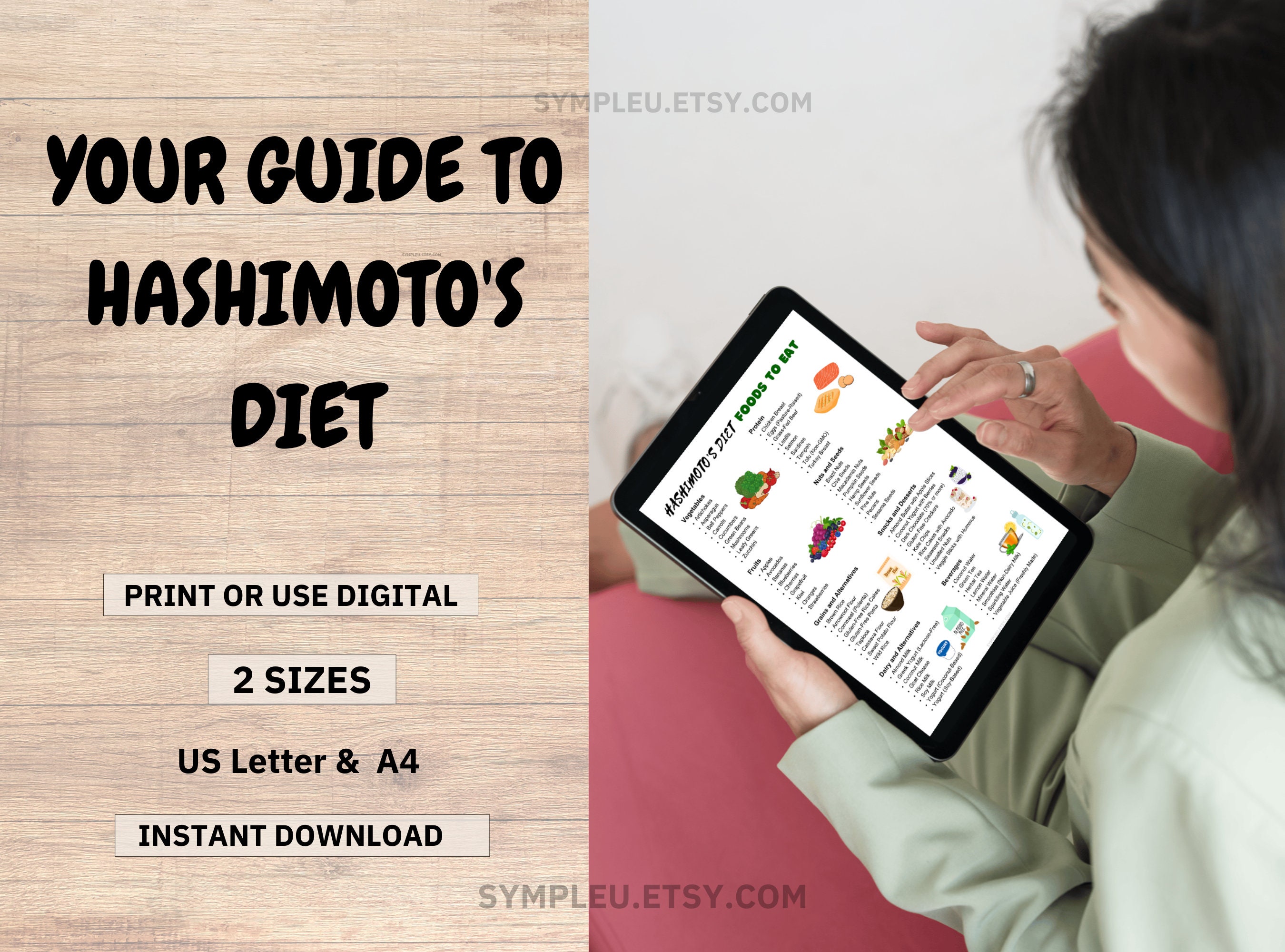 Hashimoto Diet Food List for Thyroid Diet Meal Plan, Hashimoto's Diet ...