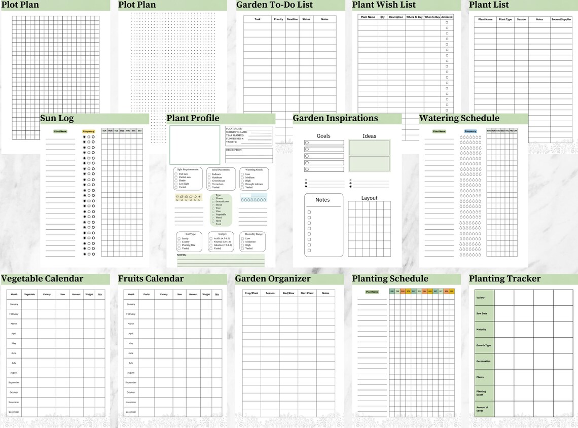 Gardening Planner Printable, Garden Planning, Plant Planner, Garden ...