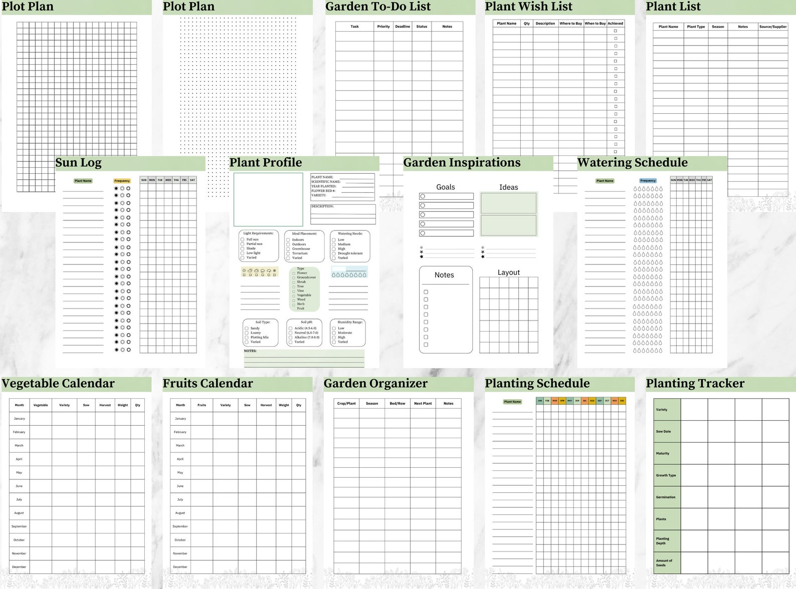 Gardening Planner Printable, Garden Planning, Plant Planner, Garden ...