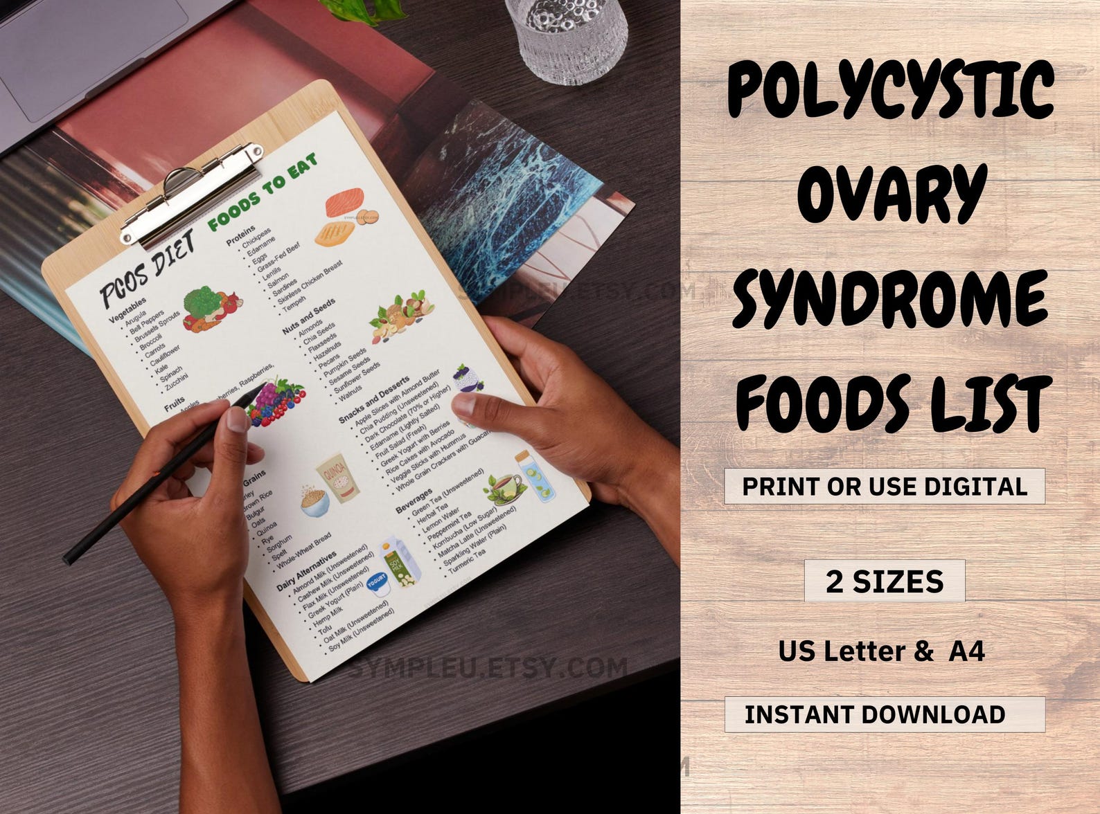 PCOS Food List for PCOS Diet Plan, PCOS Meal Plan, Polycystic Ovary ...