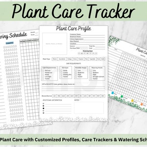 Plant Care Tracker Journal, Printable Plant Planner, Watering Schedule ...