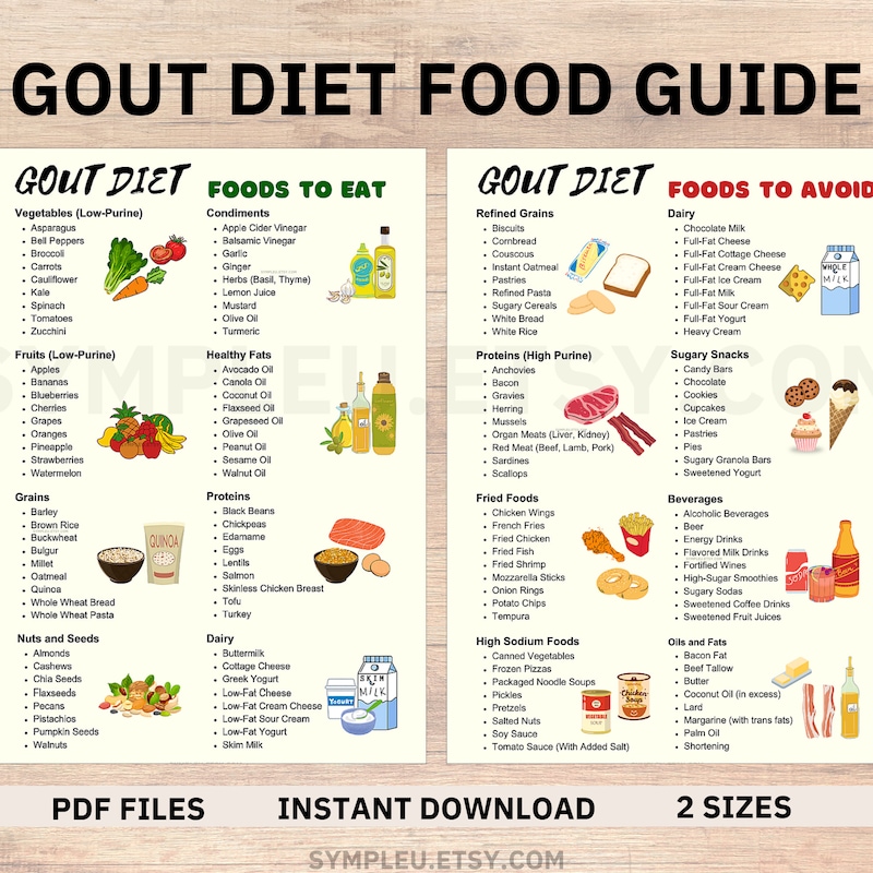 Gout Diet Plan - Etsy
