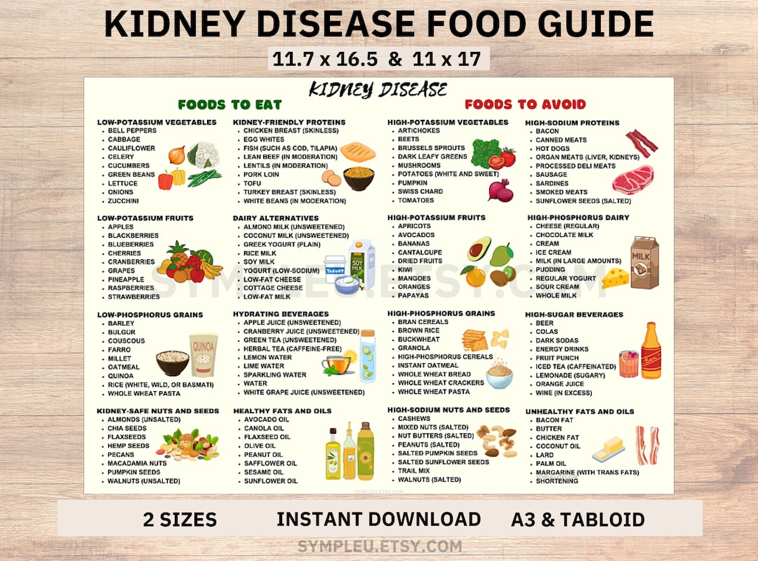 Kidney Friendly Food List, Kidney Disease Food List, Kidney Diet List ...