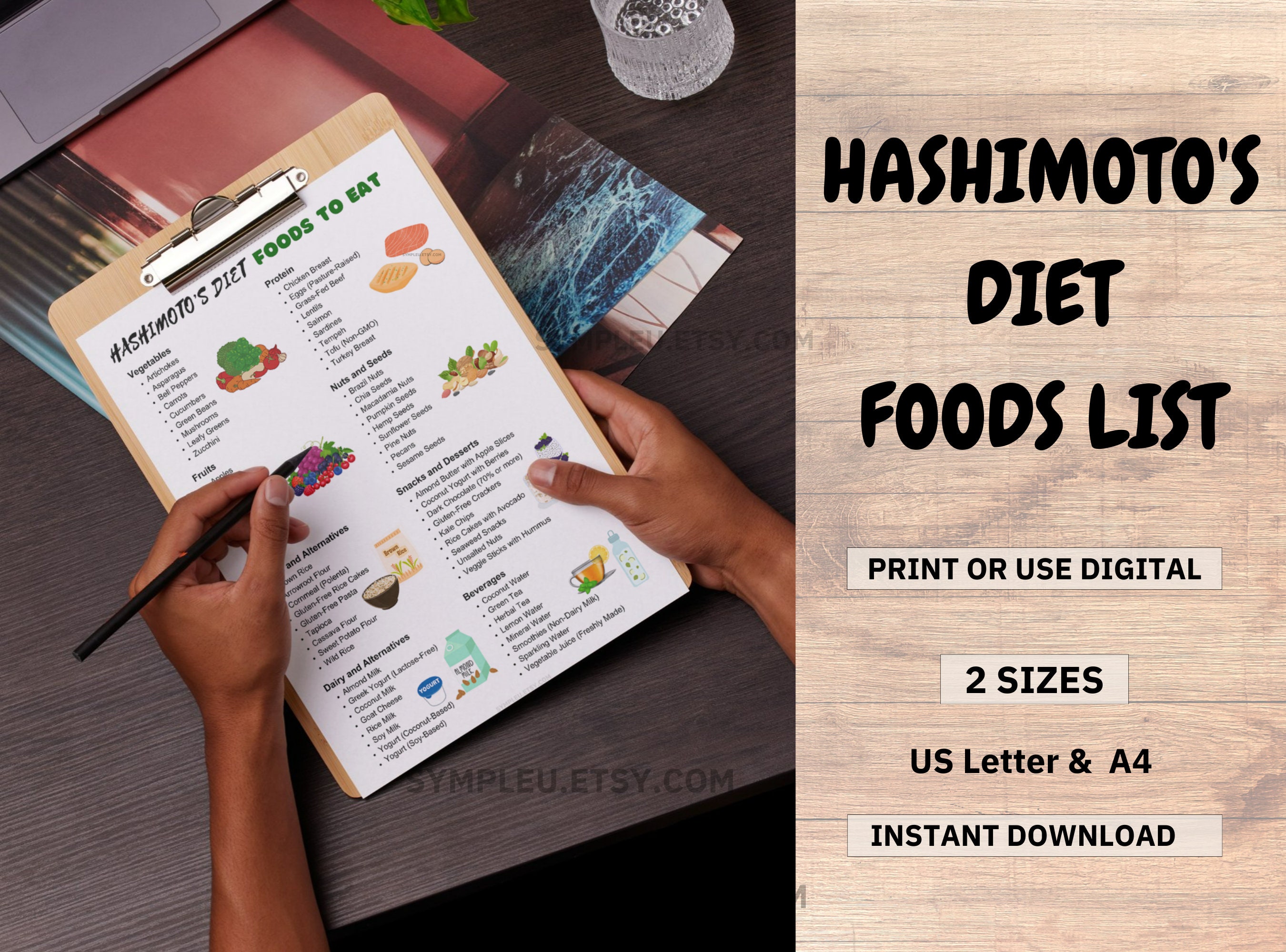 Hashimoto Diet Food List for Thyroid Diet Meal Plan, Hashimoto's Diet ...
