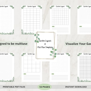 Printable Garden Layouts, Plot Plan Templates for Gardening Design, DIY ...