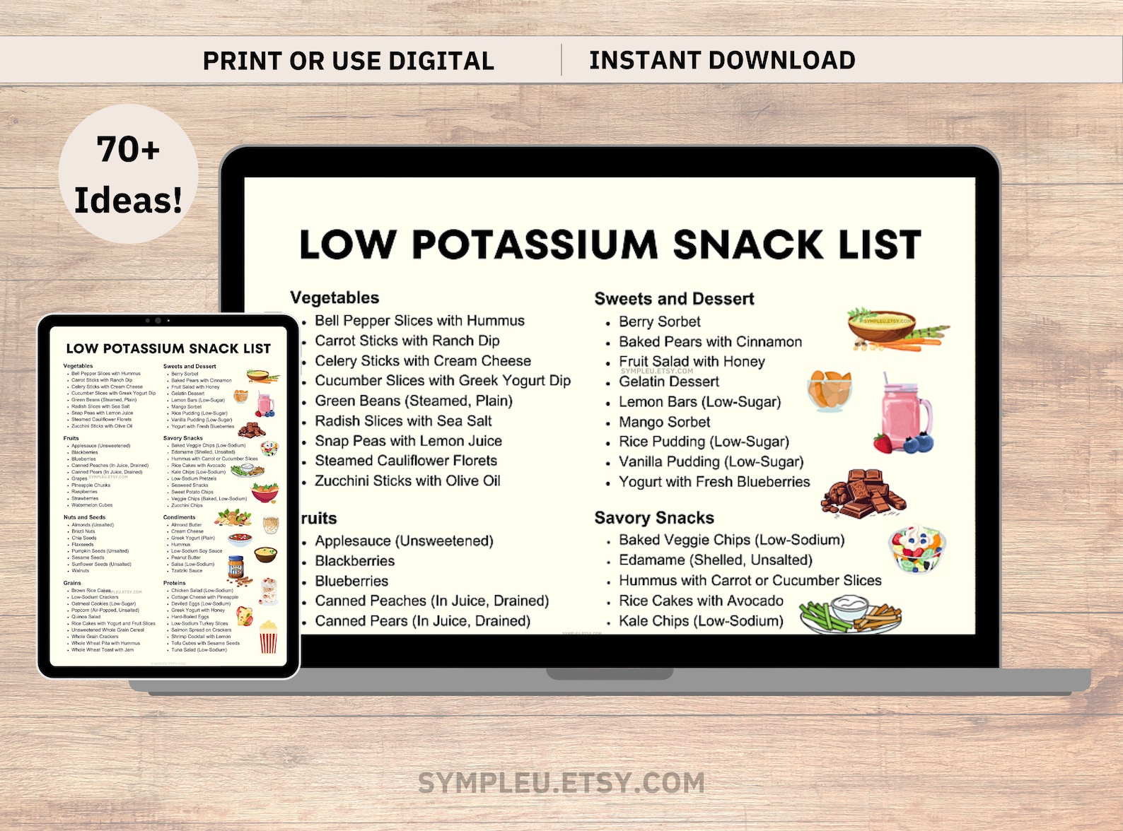Low Potassium Diet Snack Food List, Snack Ideas for Kidney Disease ...