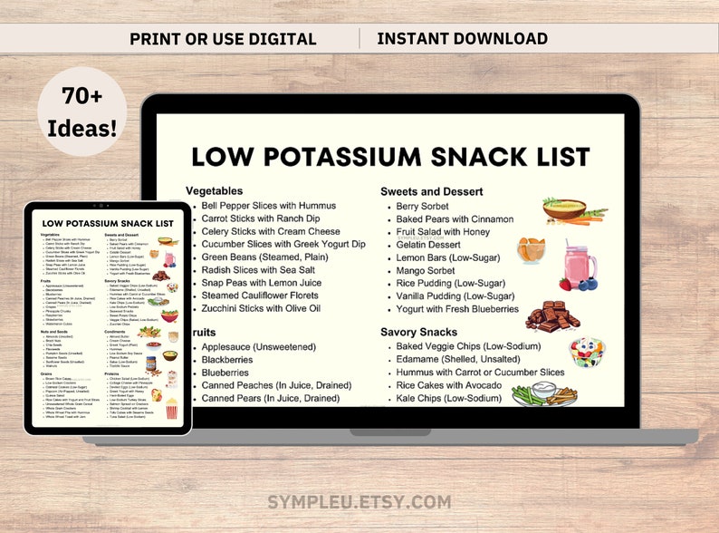 Low Potassium Diet Snack Food List, Snack Ideas for Kidney Disease ...