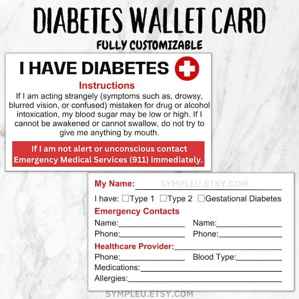 Diabetic Alert - Etsy