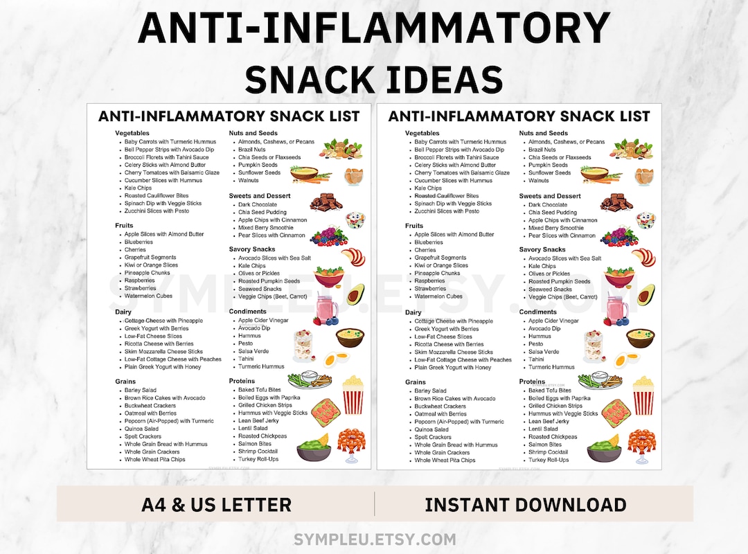 Anti Inflammatory Diet Snack Ideas, Snack List for Anti-inflammatory ...