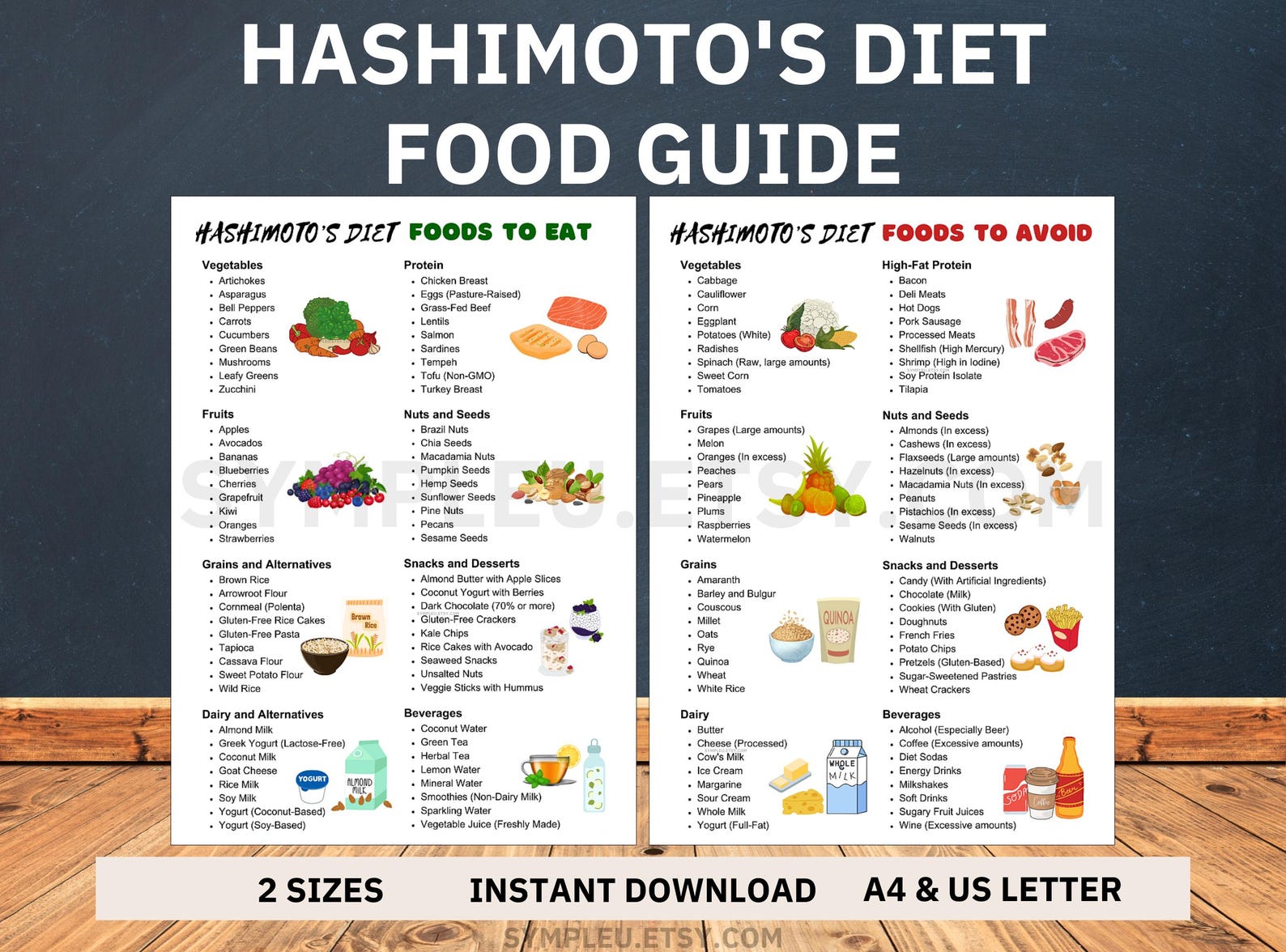 Hashimoto Diet Food List for Thyroid Diet Meal Plan, Hashimoto's Diet ...