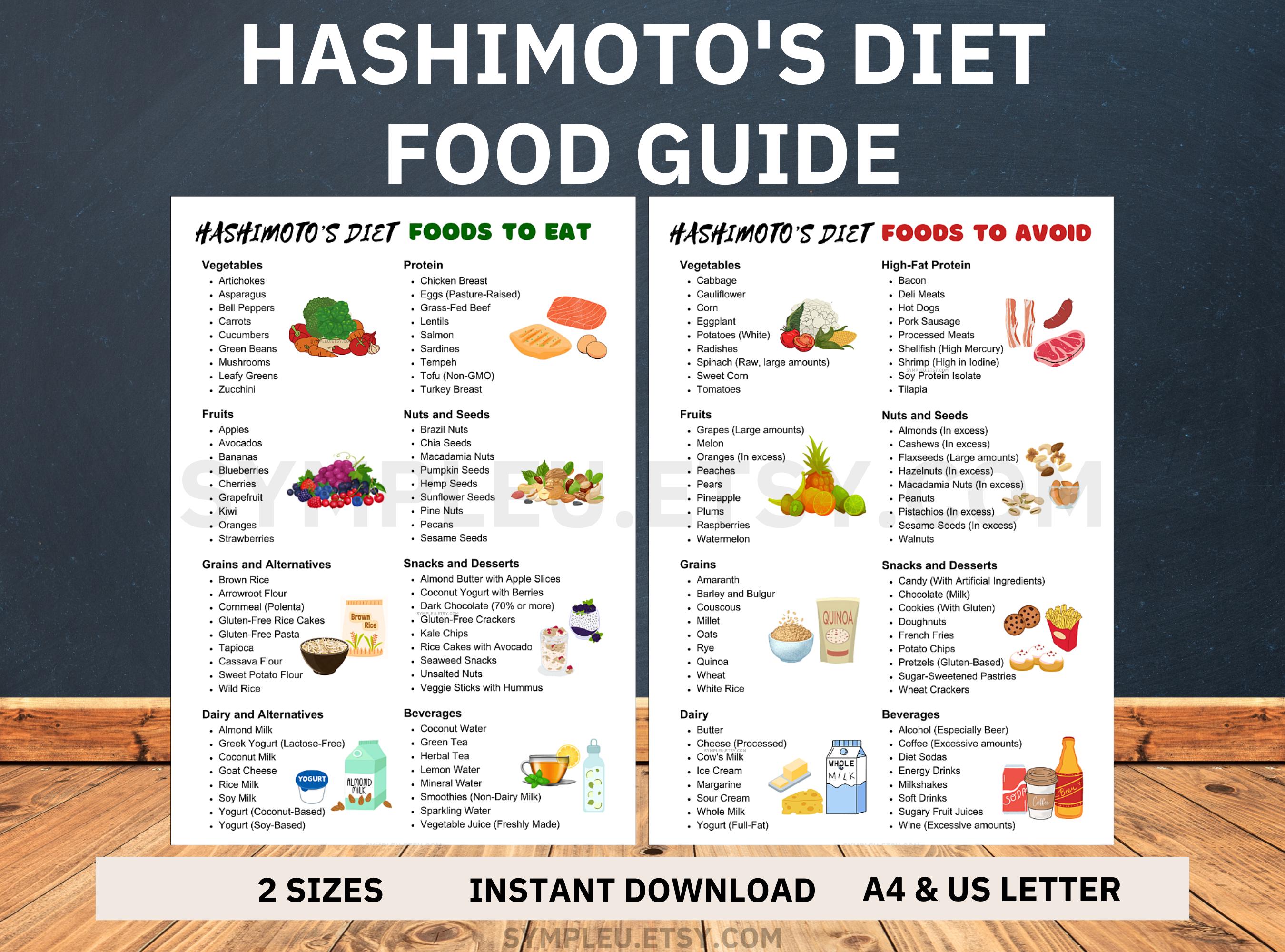 Hashimoto Diet Food List for Thyroid Diet Meal Plan, Hashimoto's Diet ...