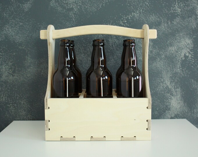 Wood Beer Box 6 Pack Carrier. - Etsy