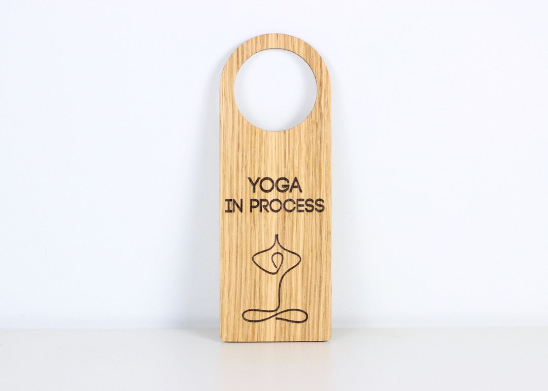 Wooden Yoga Studio Door Hanger. Meditation Privacy Sign. - Etsy