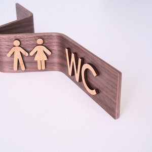 WC Sign Toilet Sign. Personalized Door Sign. Wooden Toilet - Etsy