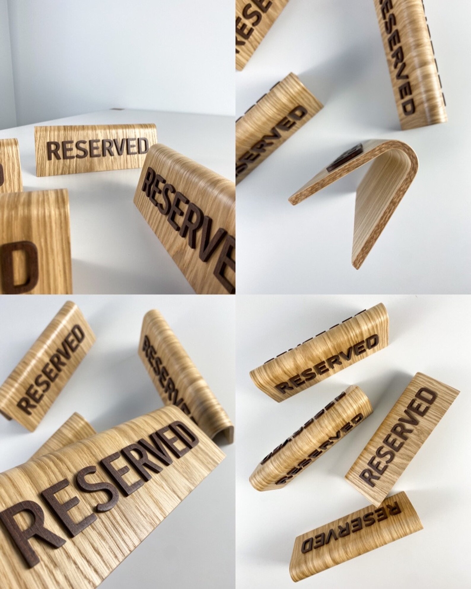 Reserved Table Sign. Tabletop Reserved Seating Display. Custom Stand ...