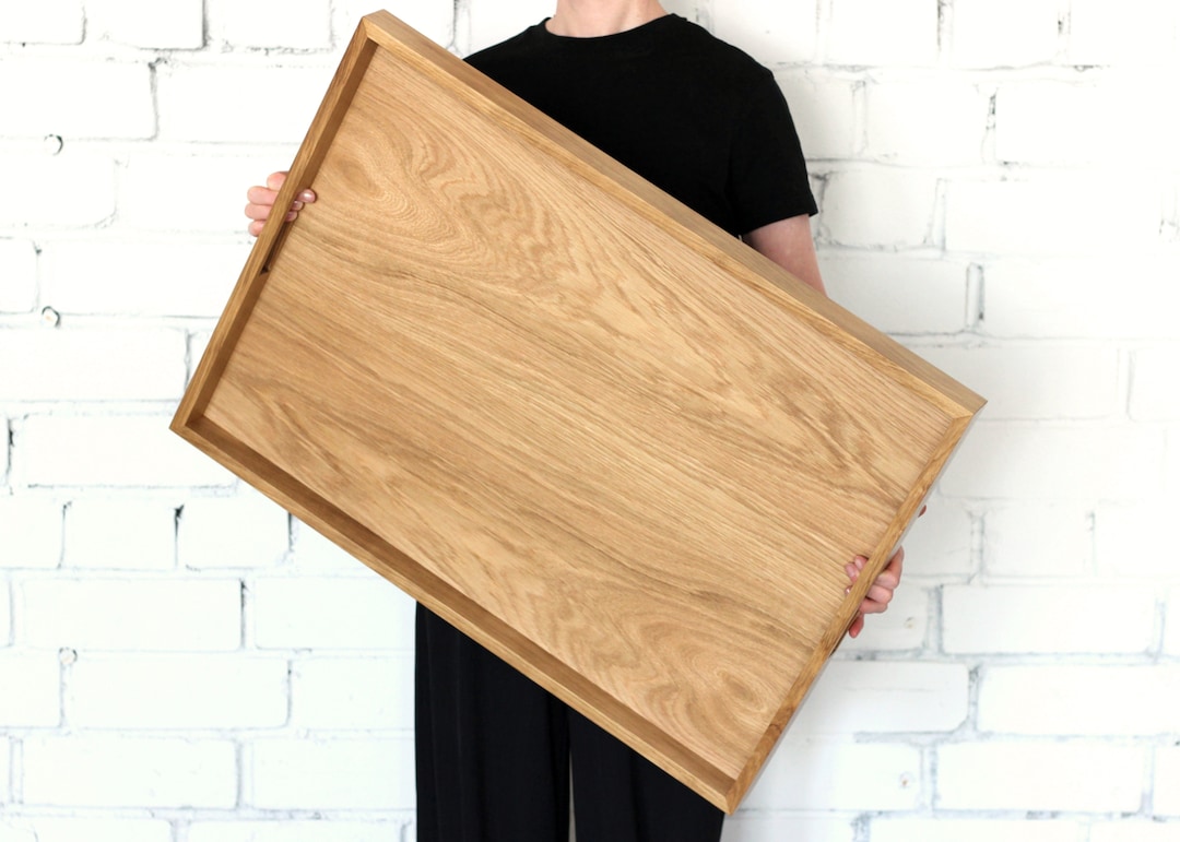 Large Wood Tray Oversized Ottoman Tray Large Serving Tray. Large ...