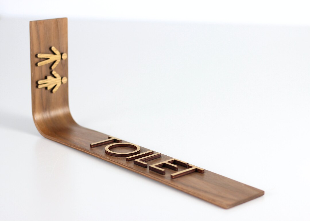 Wood Restroom Wall Sign Personalized Wall Sign. Wood Toilet Wall Sign ...