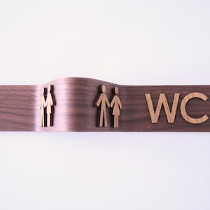 WC Sign Toilet Sign. Personalized Door Sign. Wooden Toilet - Etsy