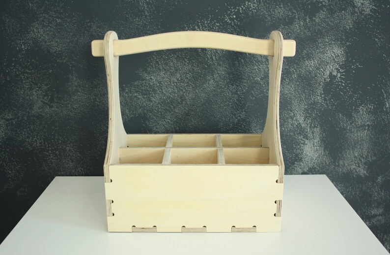 Wood beer box 6 pack carrier. | Etsy