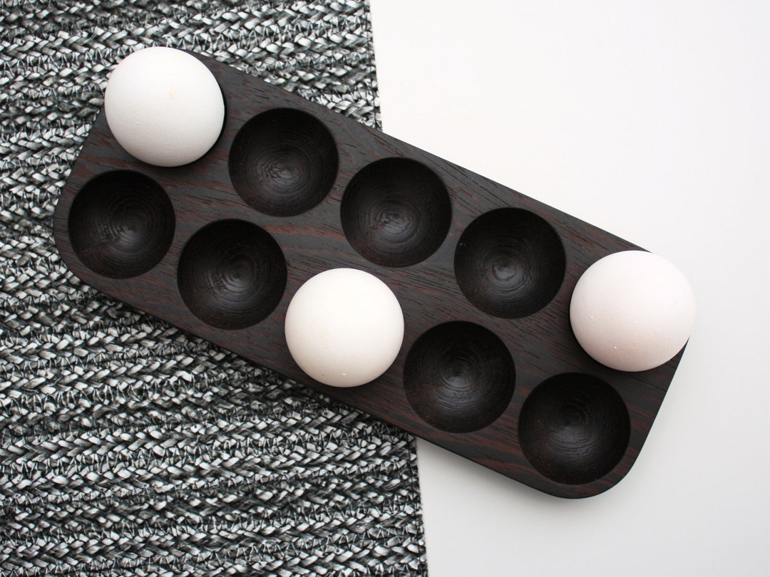 Wooden Egg Holder Wooden Egg Tray. Countertop Egg Holder. Wood Egg Tray ...