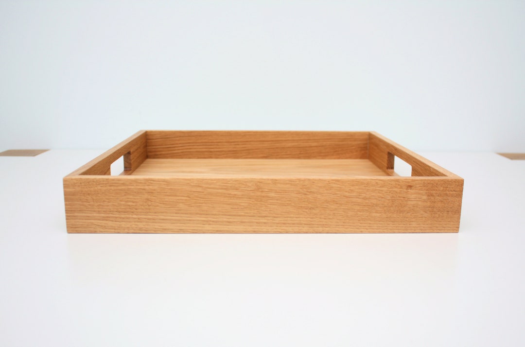 Wooden Serving Tray Oak Wood Tray. Ottoman Tray. Wood Tray - Etsy