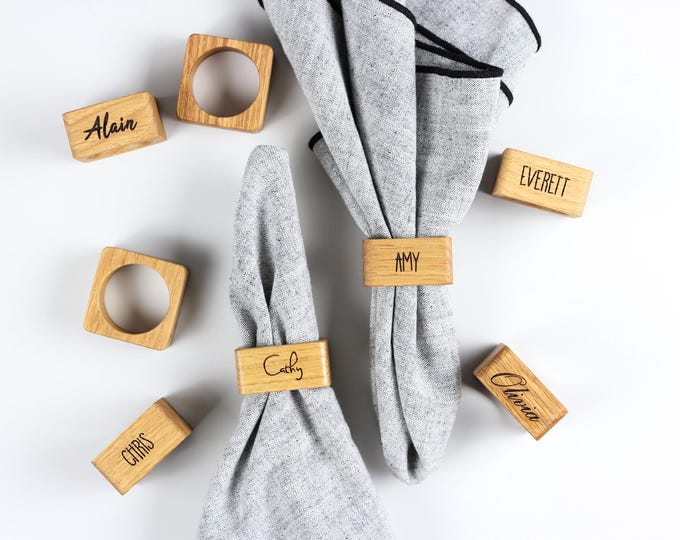 Personalized Napkin Rings, Napkin Rings Holders, Napkin Rings Wedding ...