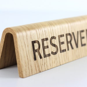 Reserved Table Sign Reserved Seat Sign Tabletop Sign. Wooden Reserved ...