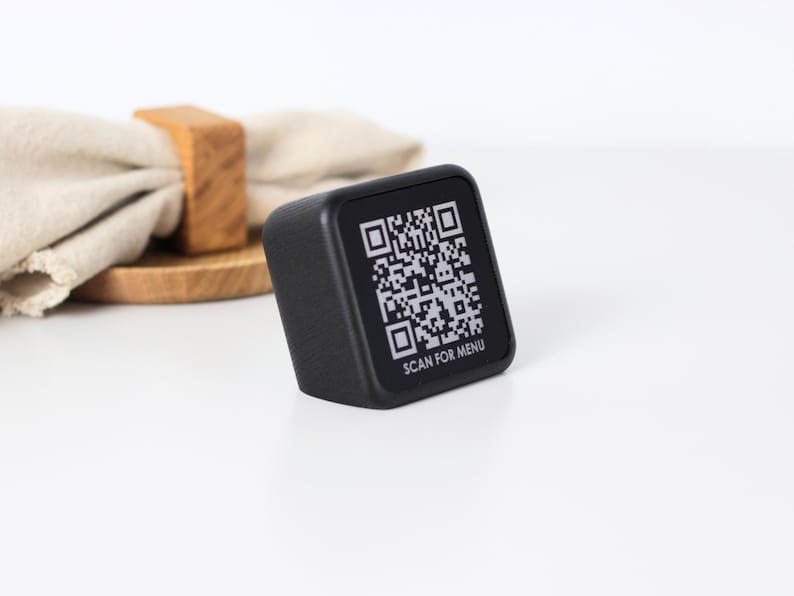 QR Code, Wedding Bar Menu. Custom Business Sign - Social Media Wifi ...
