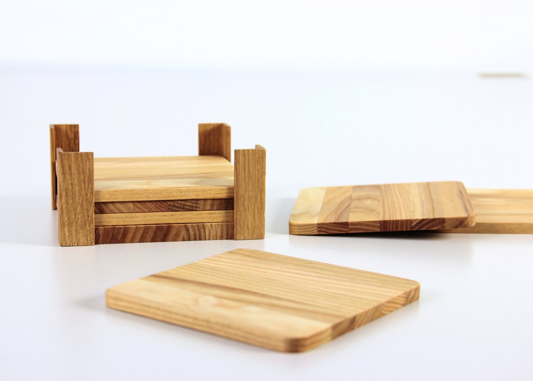 Wood Coaster Set Wood Decor Drink Coasters Gift for Him. - Etsy