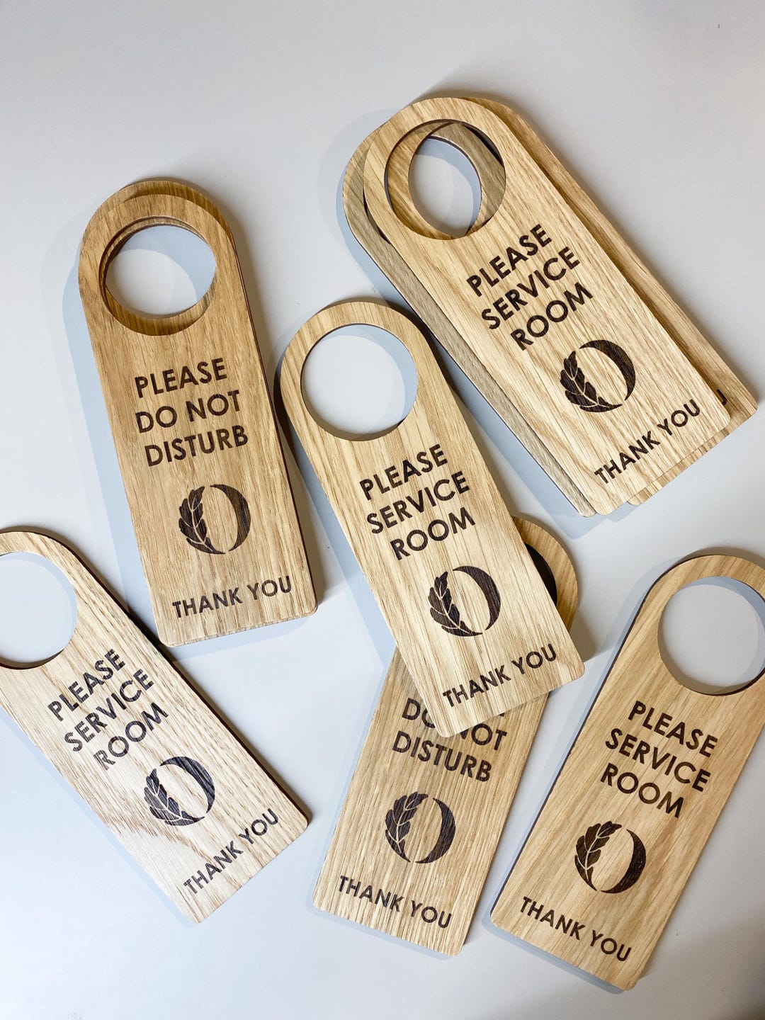 Personalized Door Hangers. Custom Business Signs for Hotel. Set of 10 ...