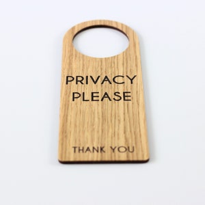 Custom Wood Door Hanger. Privacy Please Sign - Etsy