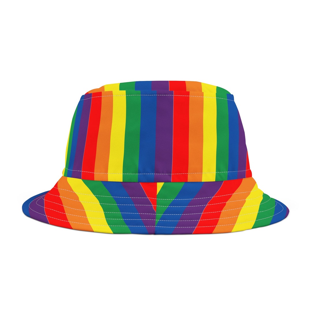 Rainbow Bucket Hat LGBTQ Pride Bucket Hat Rainbow Gay Pride Rainbow ...