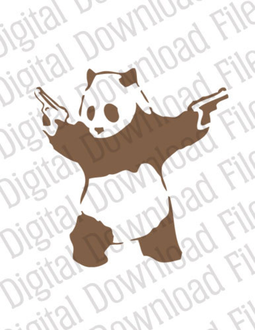 Vector Stencil Graphic - DD6 Banksy Panda - DIGITAL DOWNLOAD - Ai & Svg ...