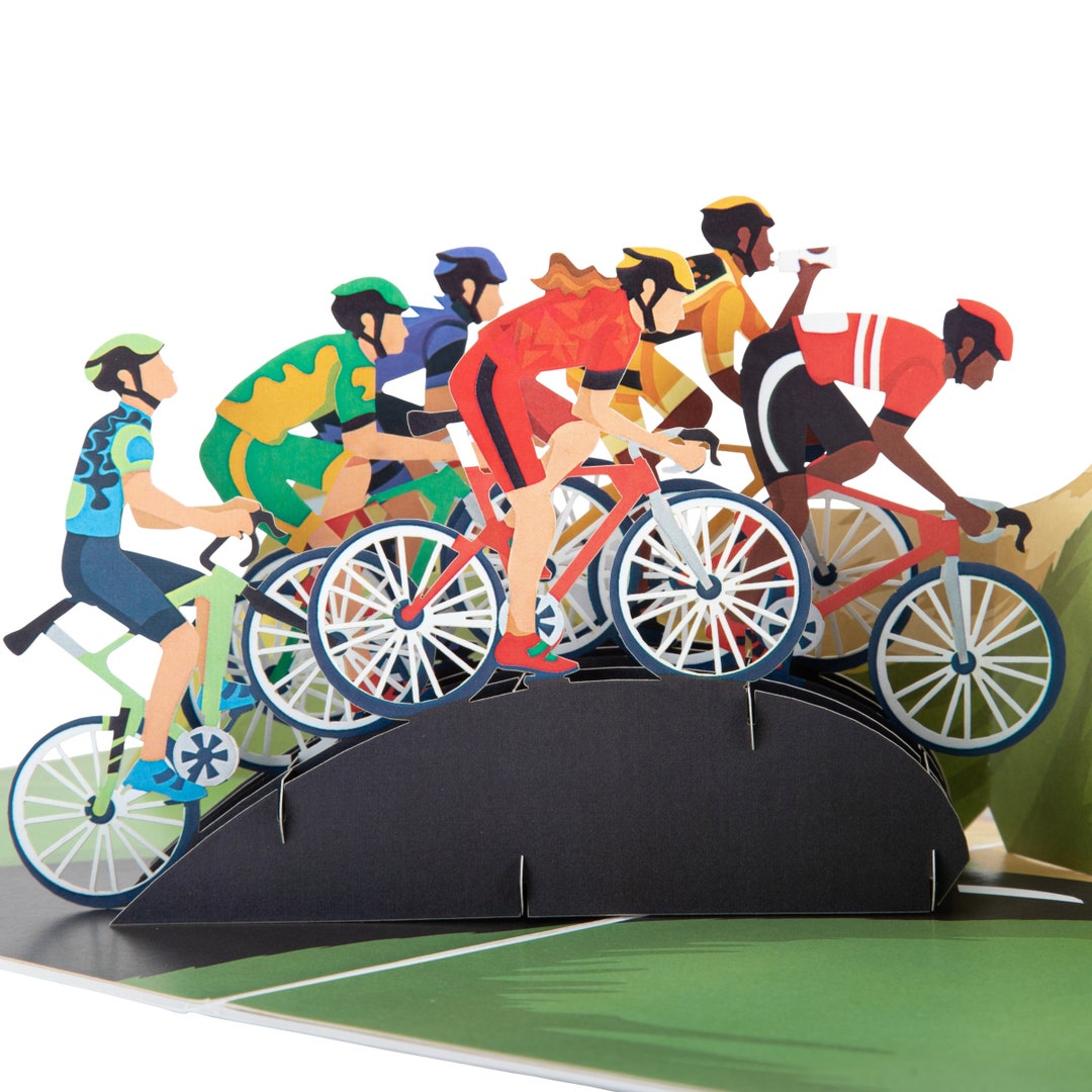 Cycling Pop up Card | 3D Mountain Bike Card for Birthday & Fathers Day ...