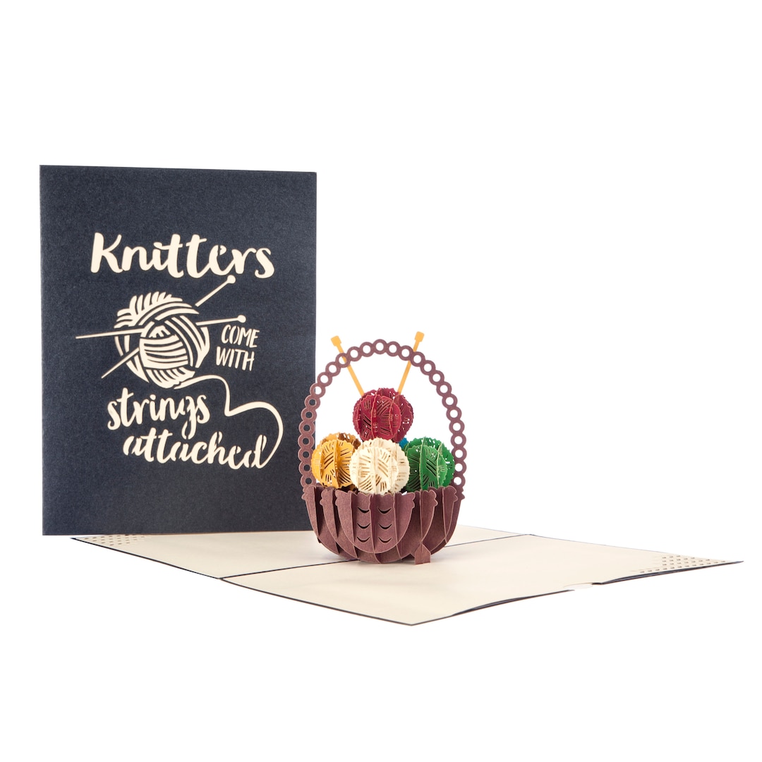 Knitting Pop up Card | Birthday Card for Craft Lovers & Knitters ...